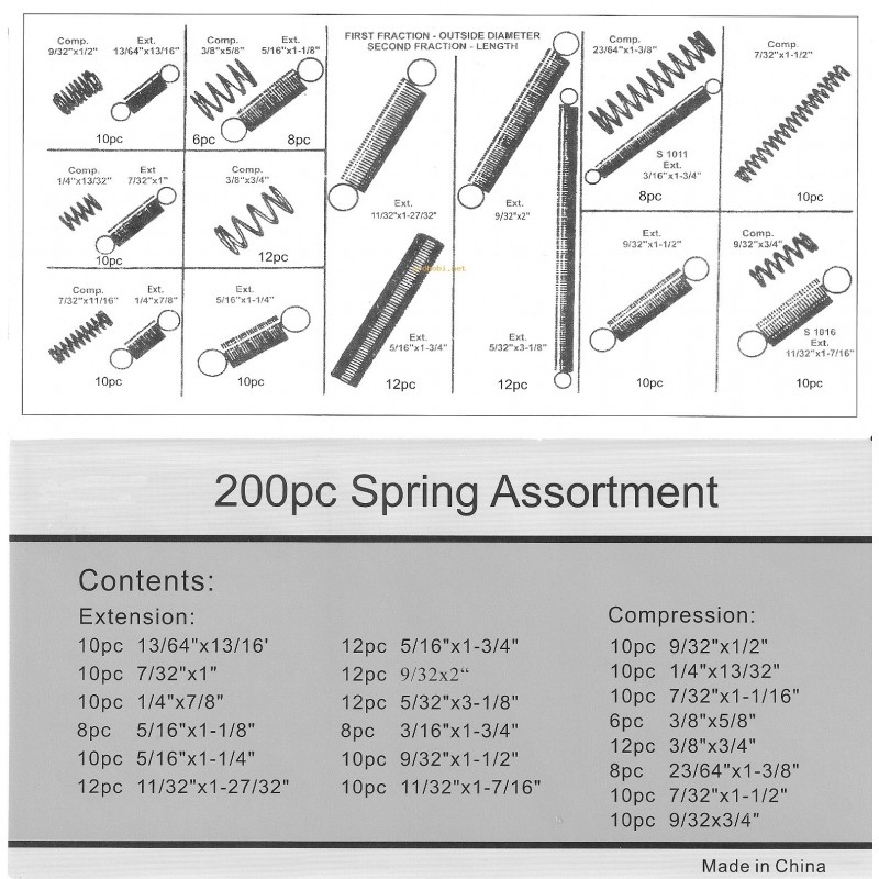 SPRING SET (200 pcs.)
