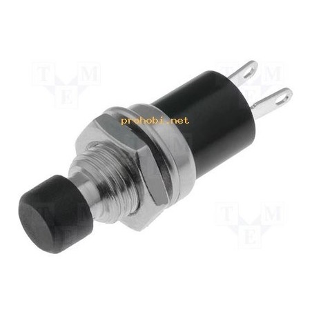 PUSH BUTTON-CIRCULAR-BLACK (panel mount)