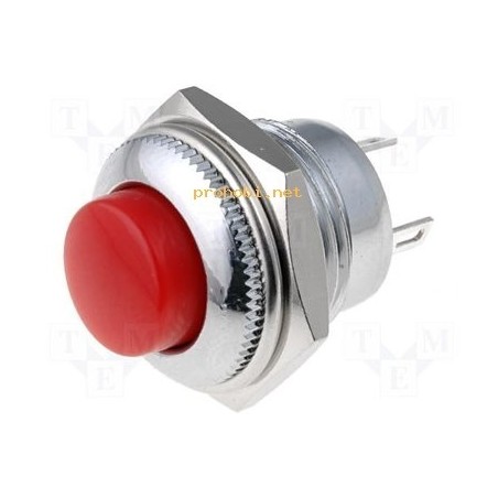 PUSH BUTTON-LOW-CIRCULAR-RED (panel mount)