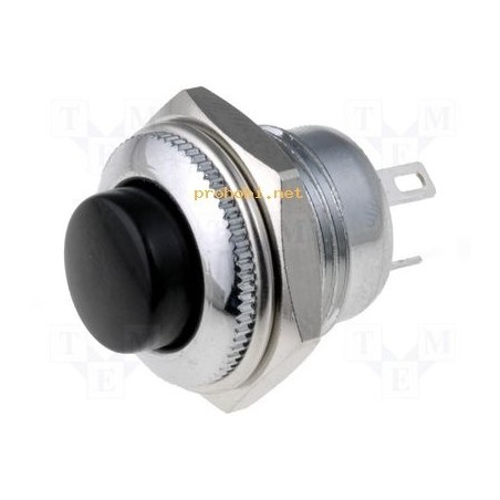 PUSH BUTTON-LOW-CIRCULAR-BLACK (panel mount)